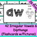 42 Irregular Vowels and Dipthongs' Flash Cards With Pictures: in 26 ...