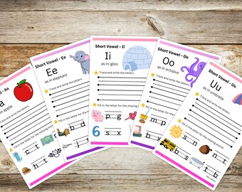42 Irregular Vowels and Dipthongs' Flash Cards With Pictures: in 26 ...