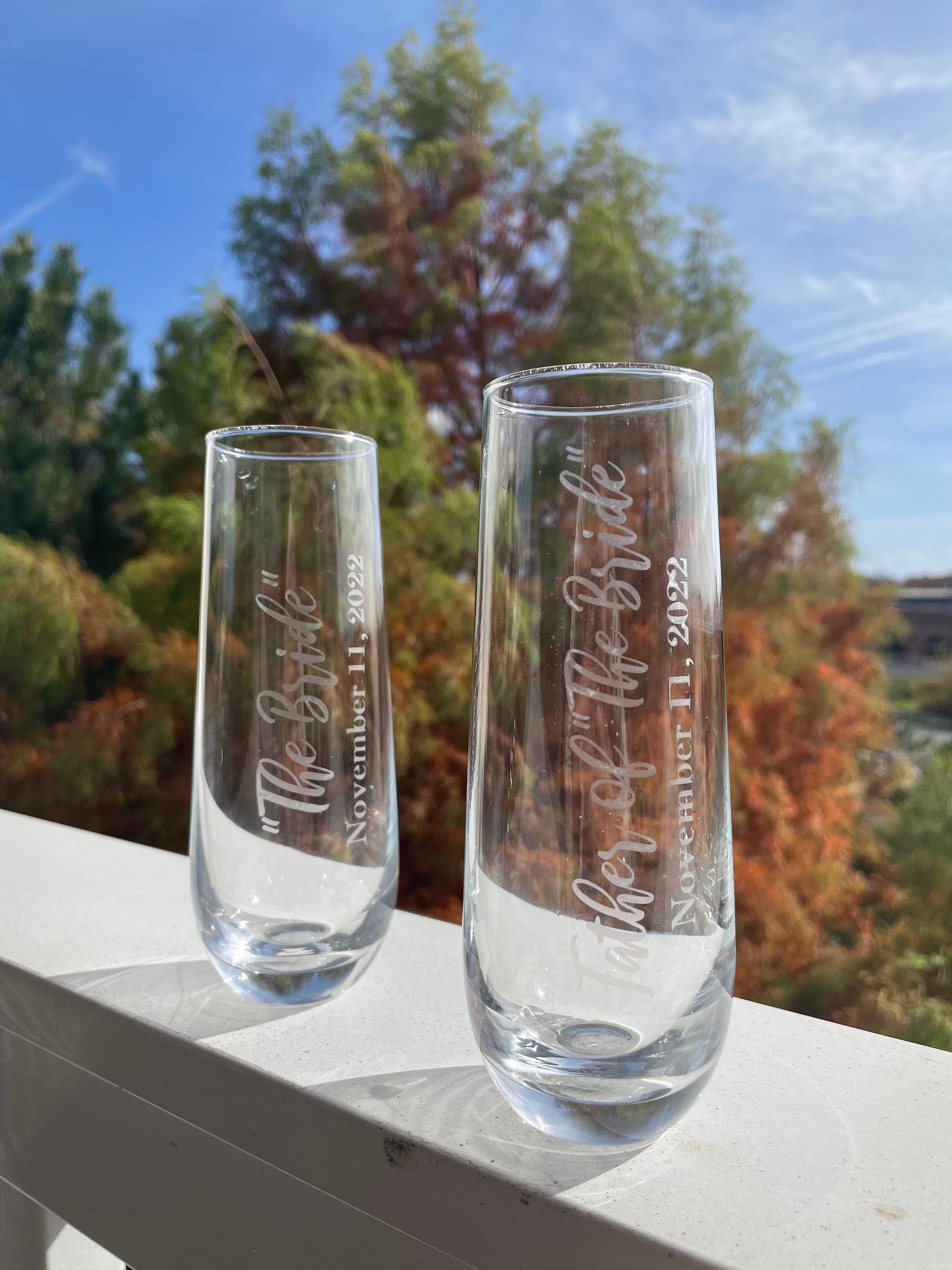 Custom Etched Glasses | Personalized Engraved Glasses | Whiskey | Champagne Flute | Whiskey ...
