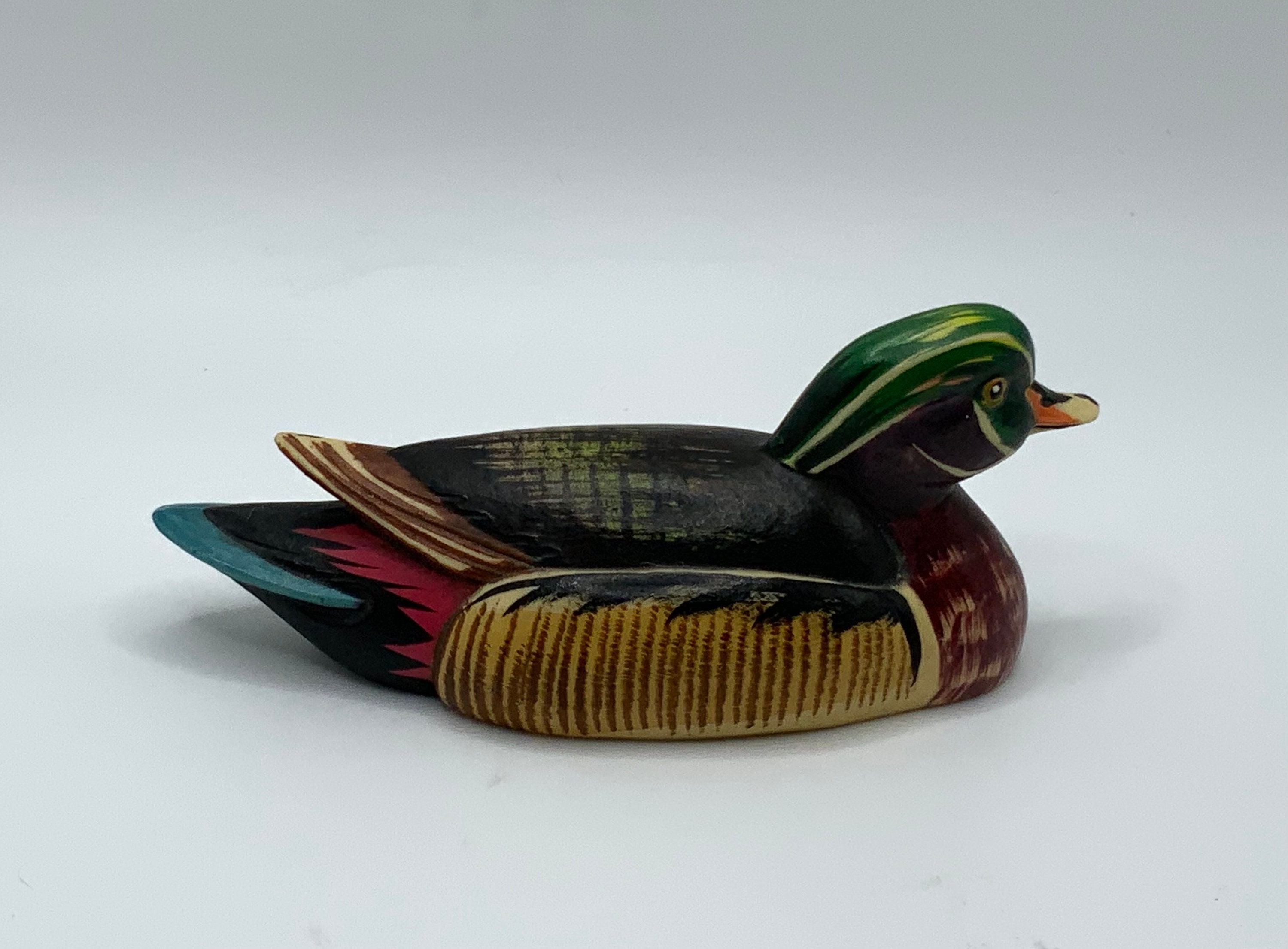 Hand Painted wildlife Collection Wood Duck by Anri of Italy - Etsy