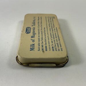 Vintage Rexall Milk of Magnesia Tablets Slide Top Advertising Tin - Etsy