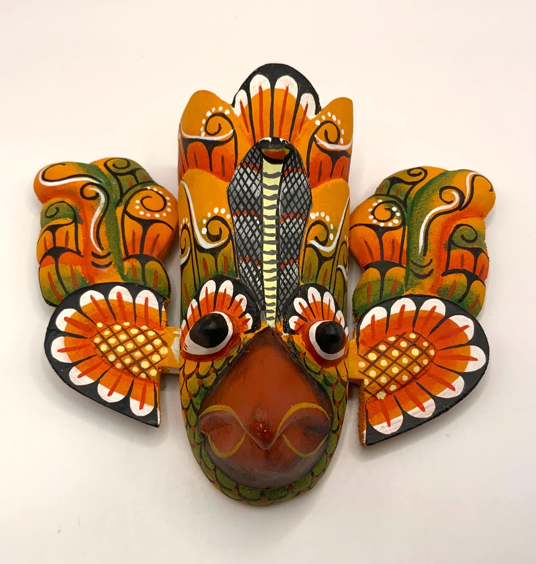Vintage Sri Lankan Traditional Gurulu Raksha Mask Wall Hanging - Etsy