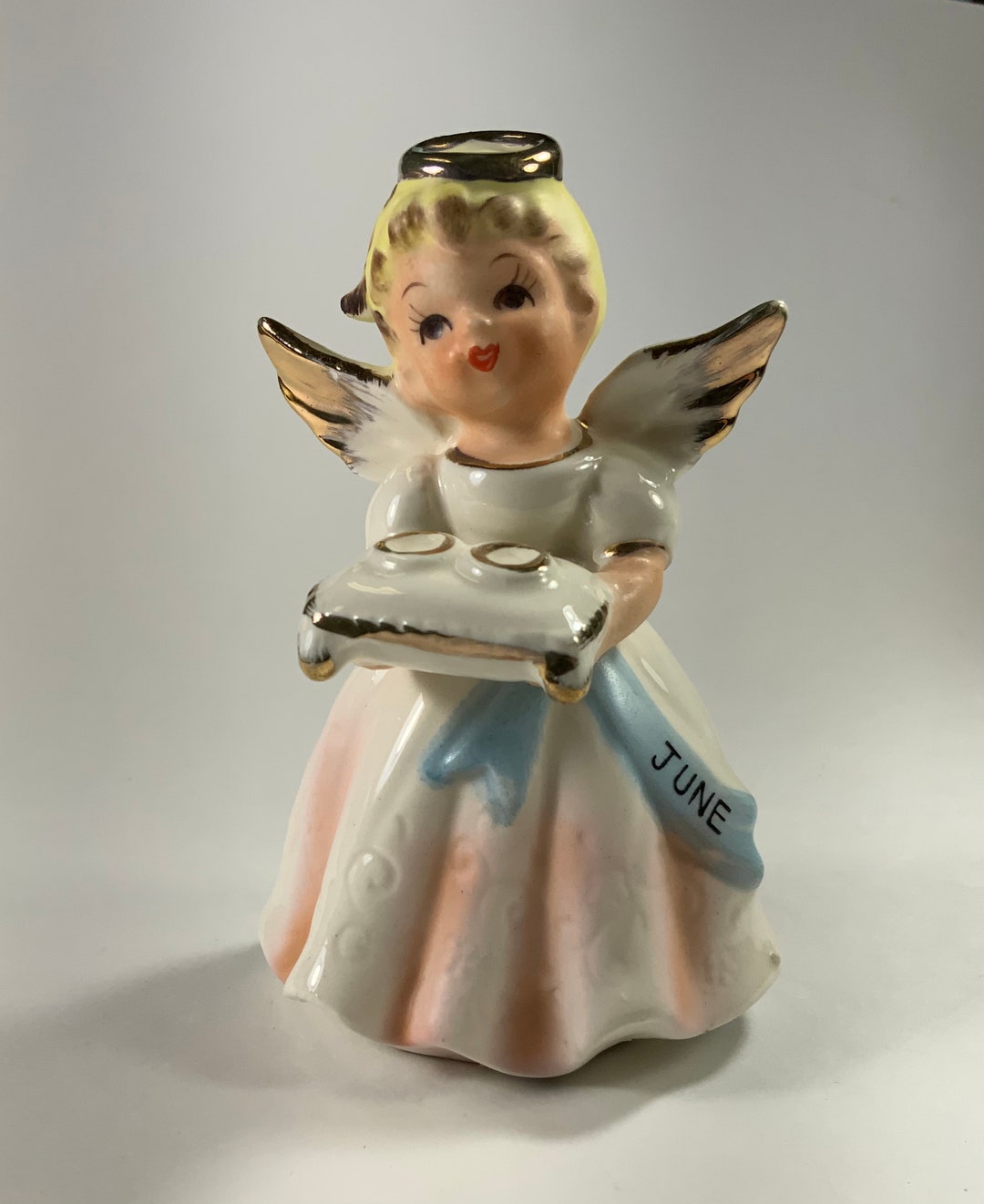 Vintage Porcelain Nippon June Angel With Rings Figurine - Etsy
