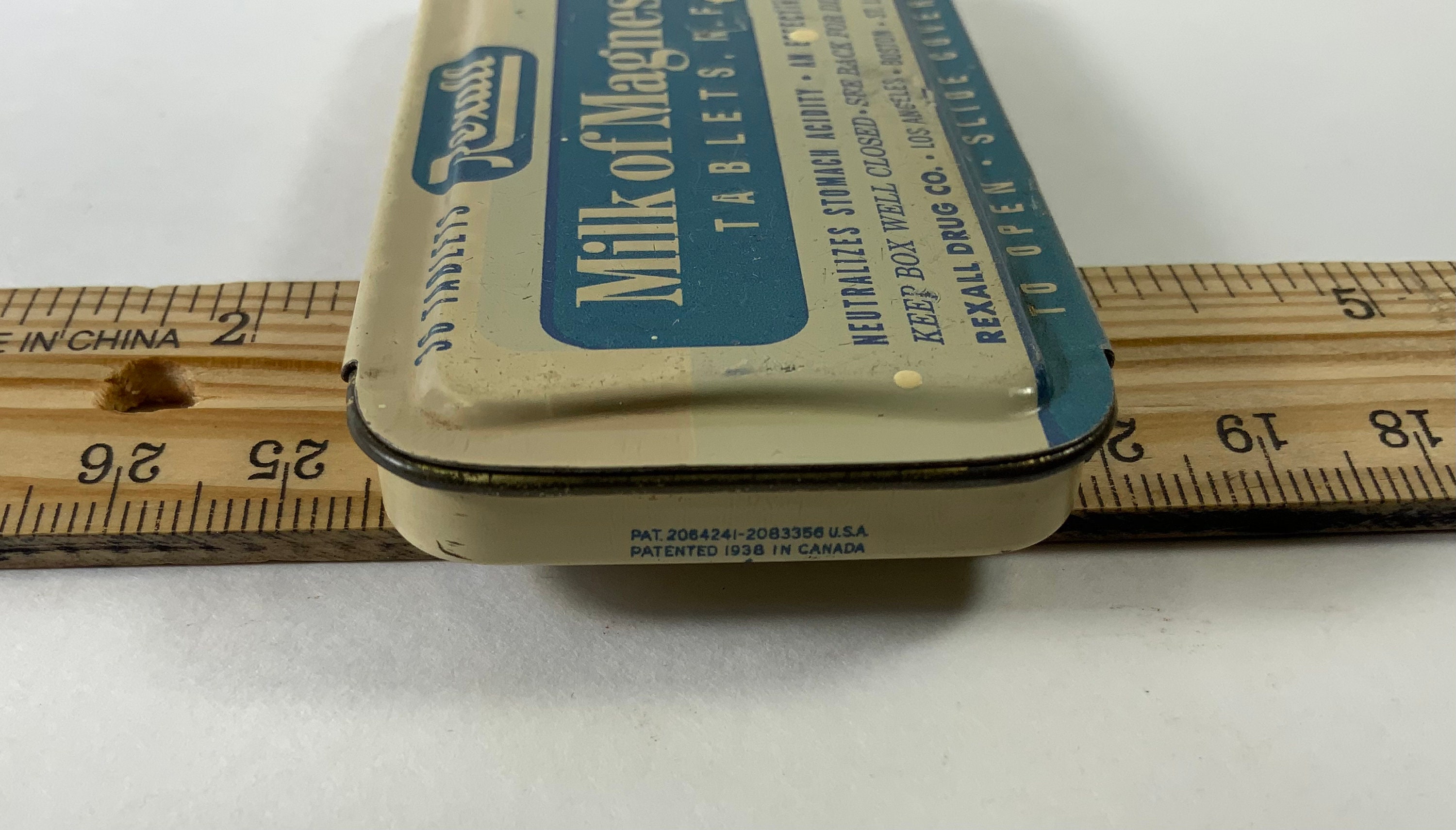 Vintage Rexall Milk of Magnesia Tablets Slide Top Advertising Tin - Etsy