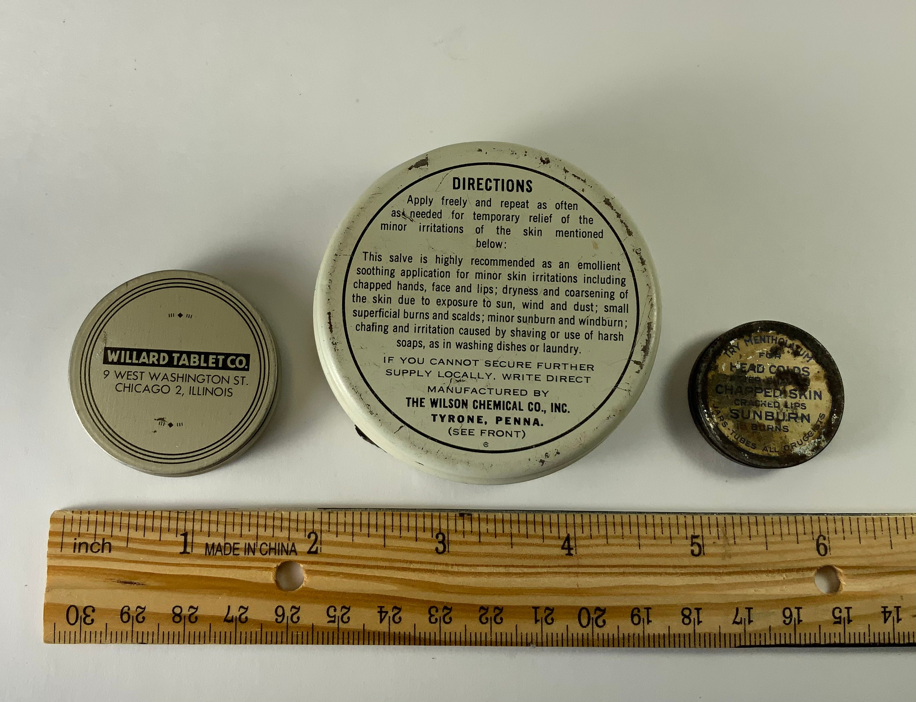 Vintage Pharmaceutical Tins Cloverine Salve Willards Tablets - Etsy