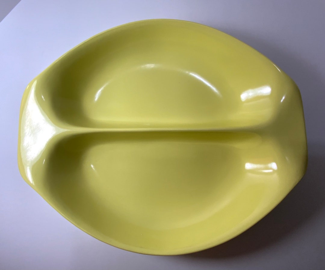 Vintage Russel Wright Lemon Ice Melmac/melamine Divided Dish - Etsy