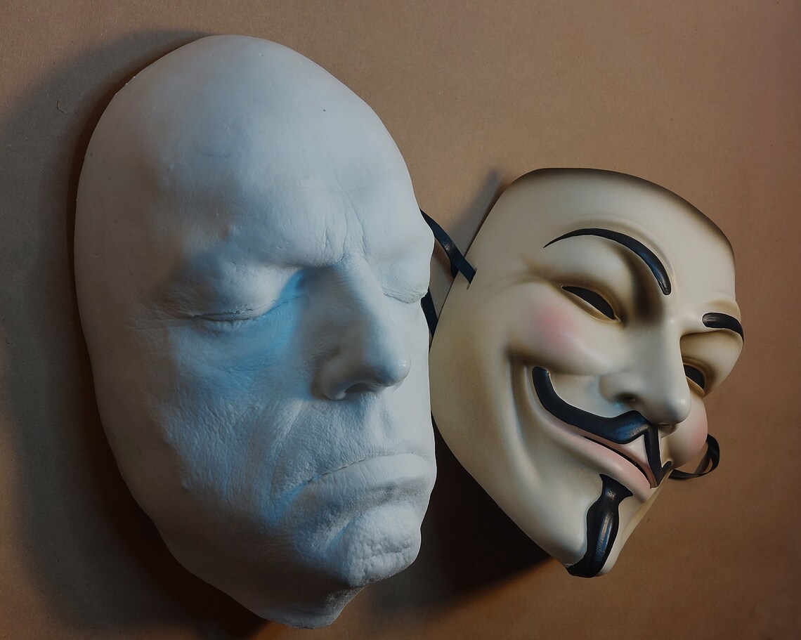 V for Vendetta Mask Replica Created From Screen Used Mask - Etsy
