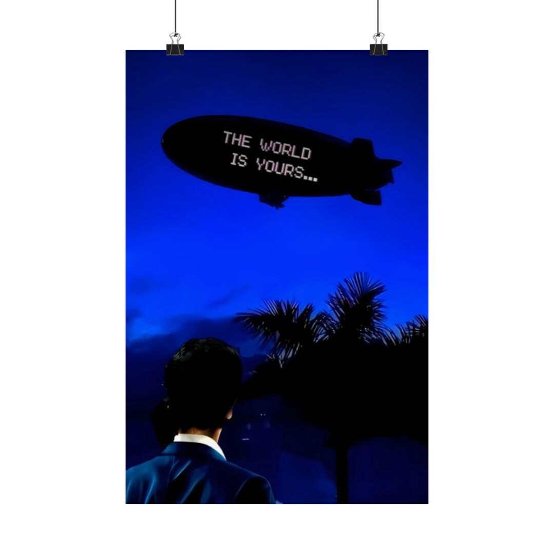 Scarface the World Is Yours Blimp Print Premium Poster Wandkunst - Etsy.de