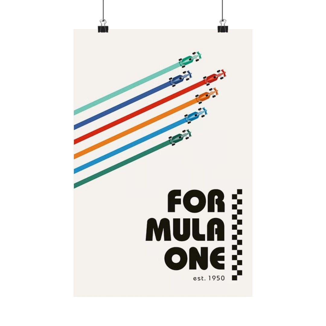 Formula 1 F1 Minimalist Vintage Ad Print Premium Poster Wall Art - Etsy