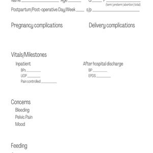 Obgyn Bundle: Clinical Rotation Note Template - Etsy