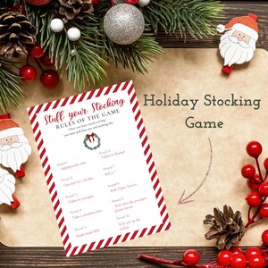 Christmas Stocking Stuffer Game Printable, Editable Holiday Game, Rule ...