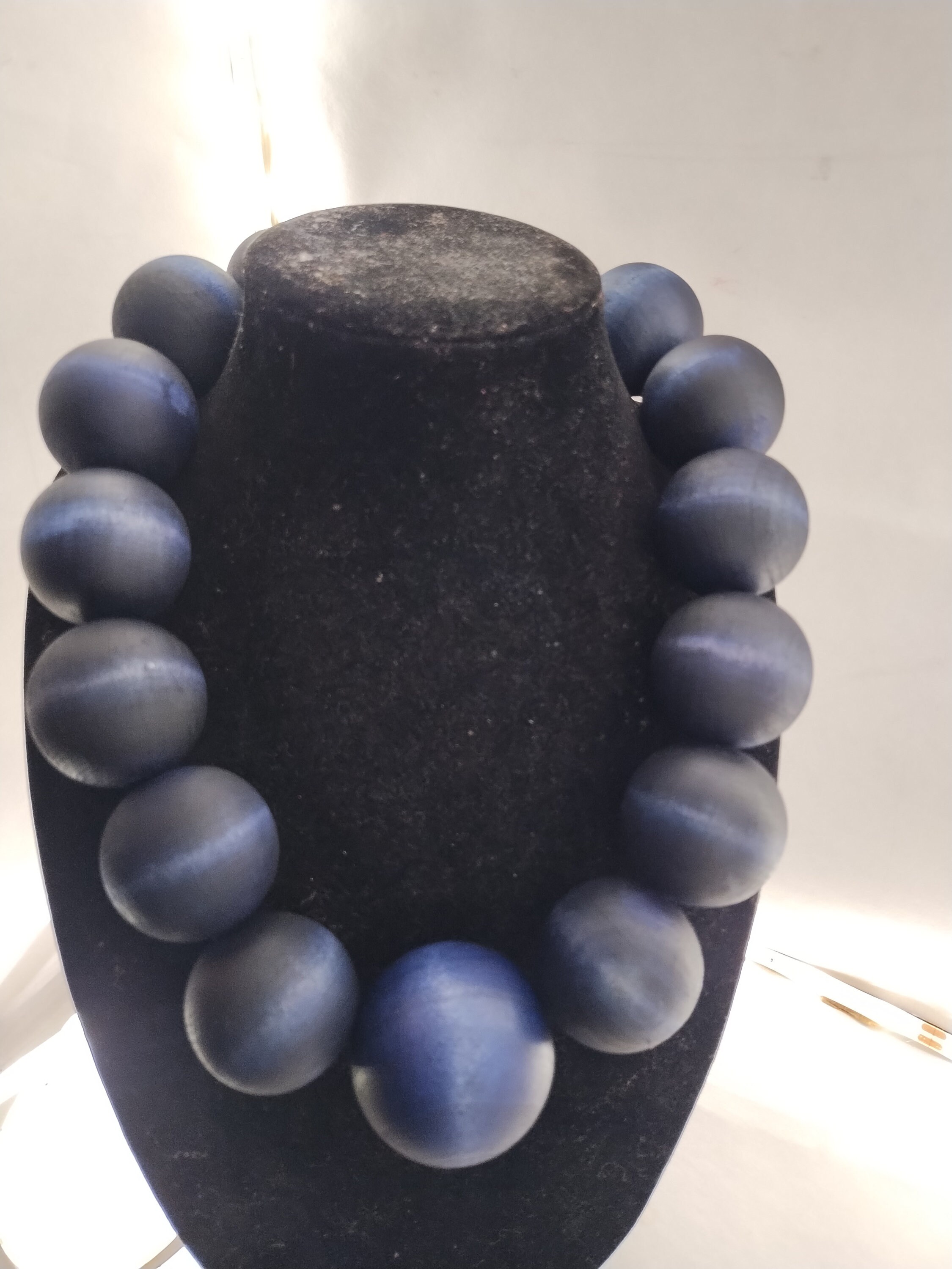 BLUE AKUMA SHORT Monk Beads. 40mm Large Wood Beads - Etsy