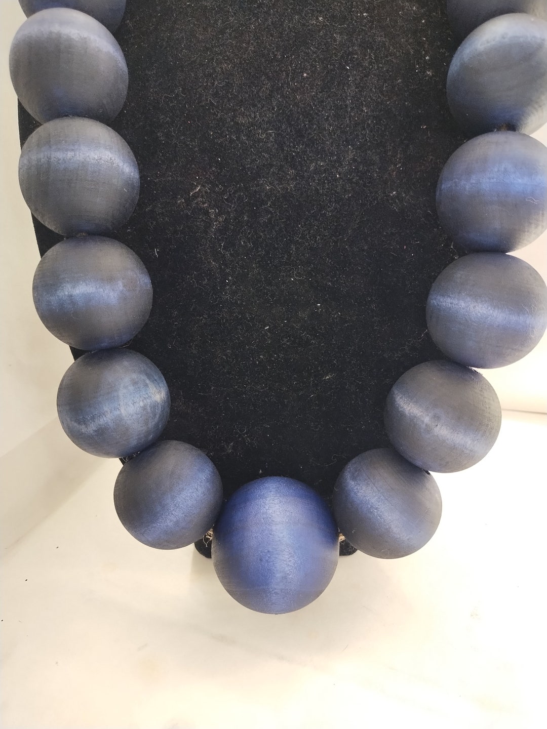 BLUE 40mm Large Wood Beads AKUMA Street Fighter Style - Etsy