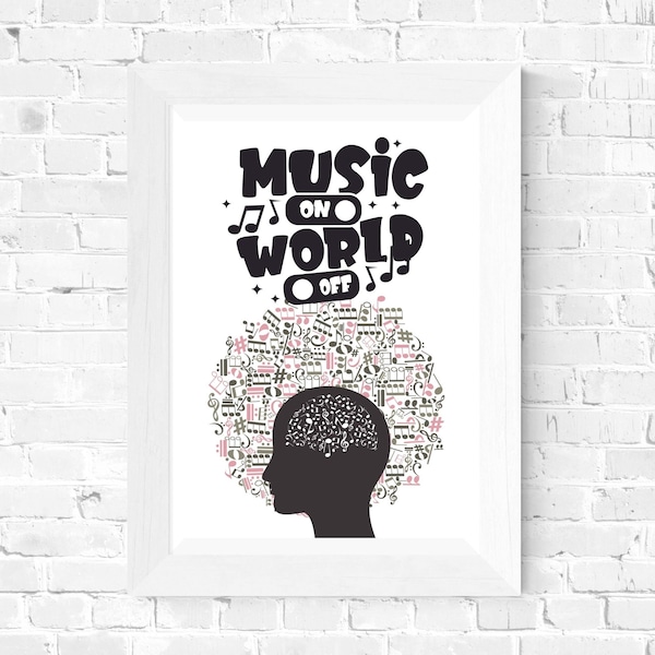 Music Quote Wall Art - Etsy