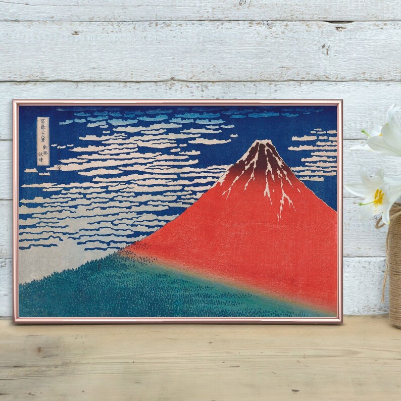 Fine Wind, Clear Morning AKA Red Fuji Woodblock Print by Japanese ...