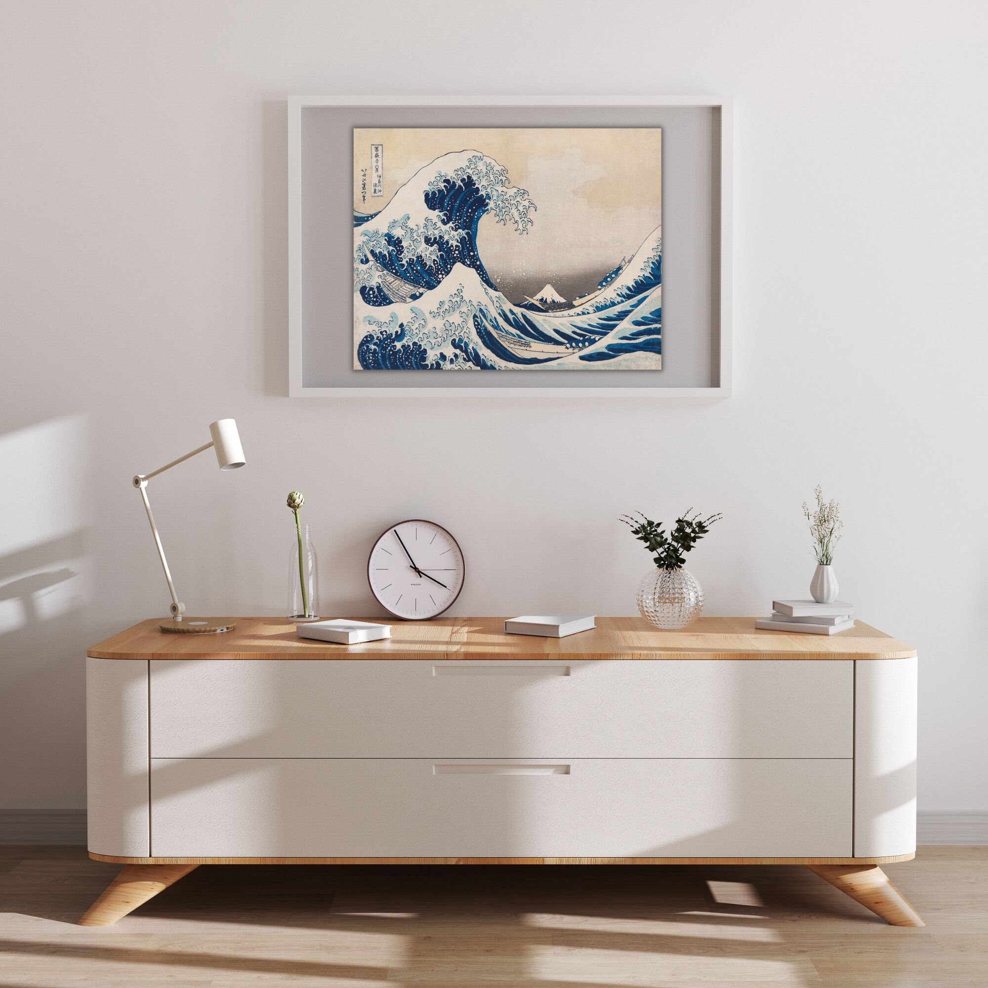 Vintage Japanese Woodcut Print | Hokusai's Under the Wave off Kanagawa ...