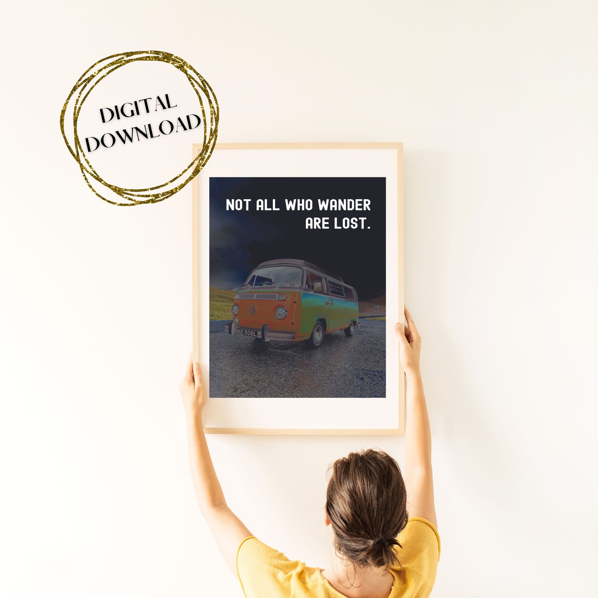 Not All Who Wander Are Lost Quote Camper Van Life Travel Poster ...
