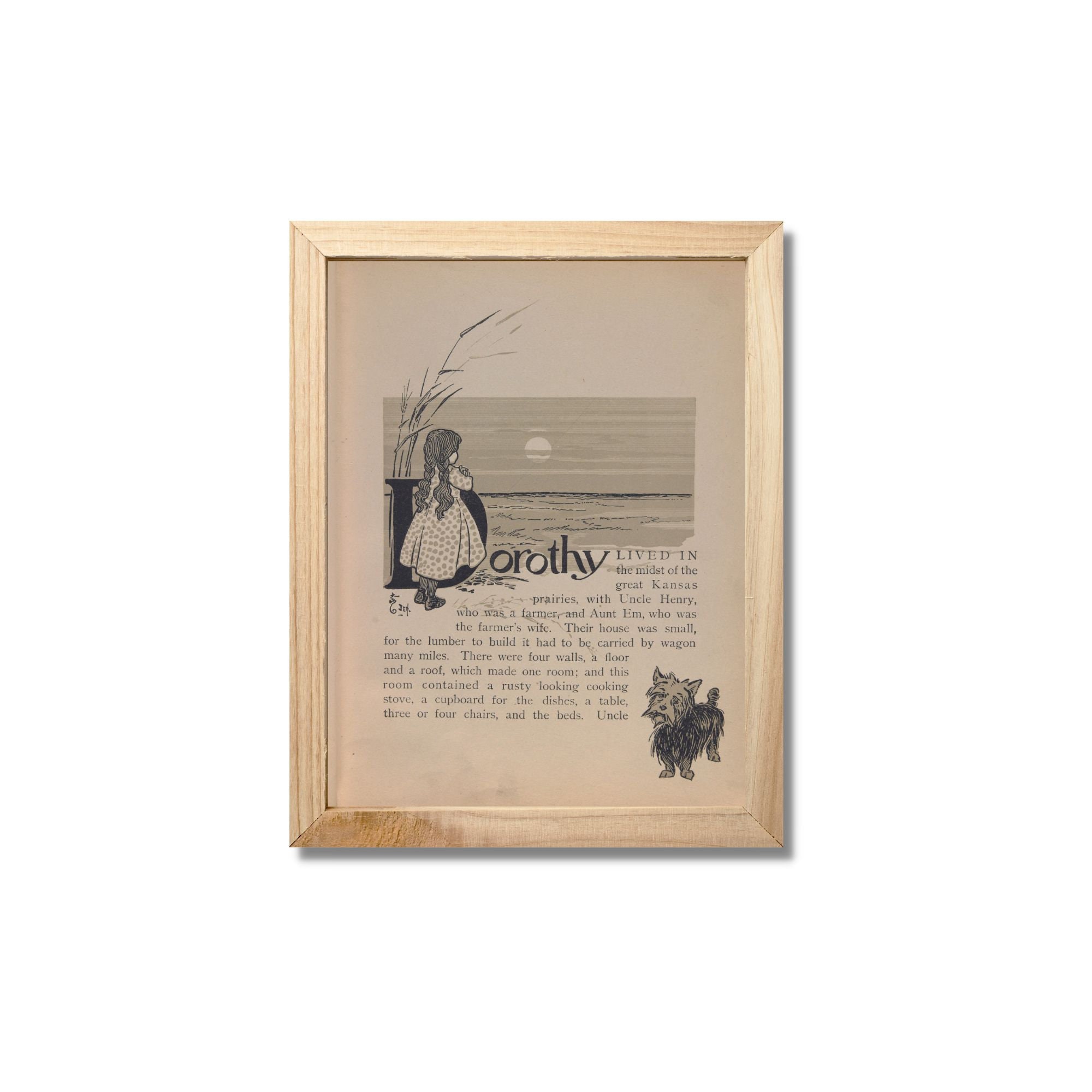 The Wonderful Wizard of Oz Wall Decor, 1900 Dorothy and Todo Storybook ...