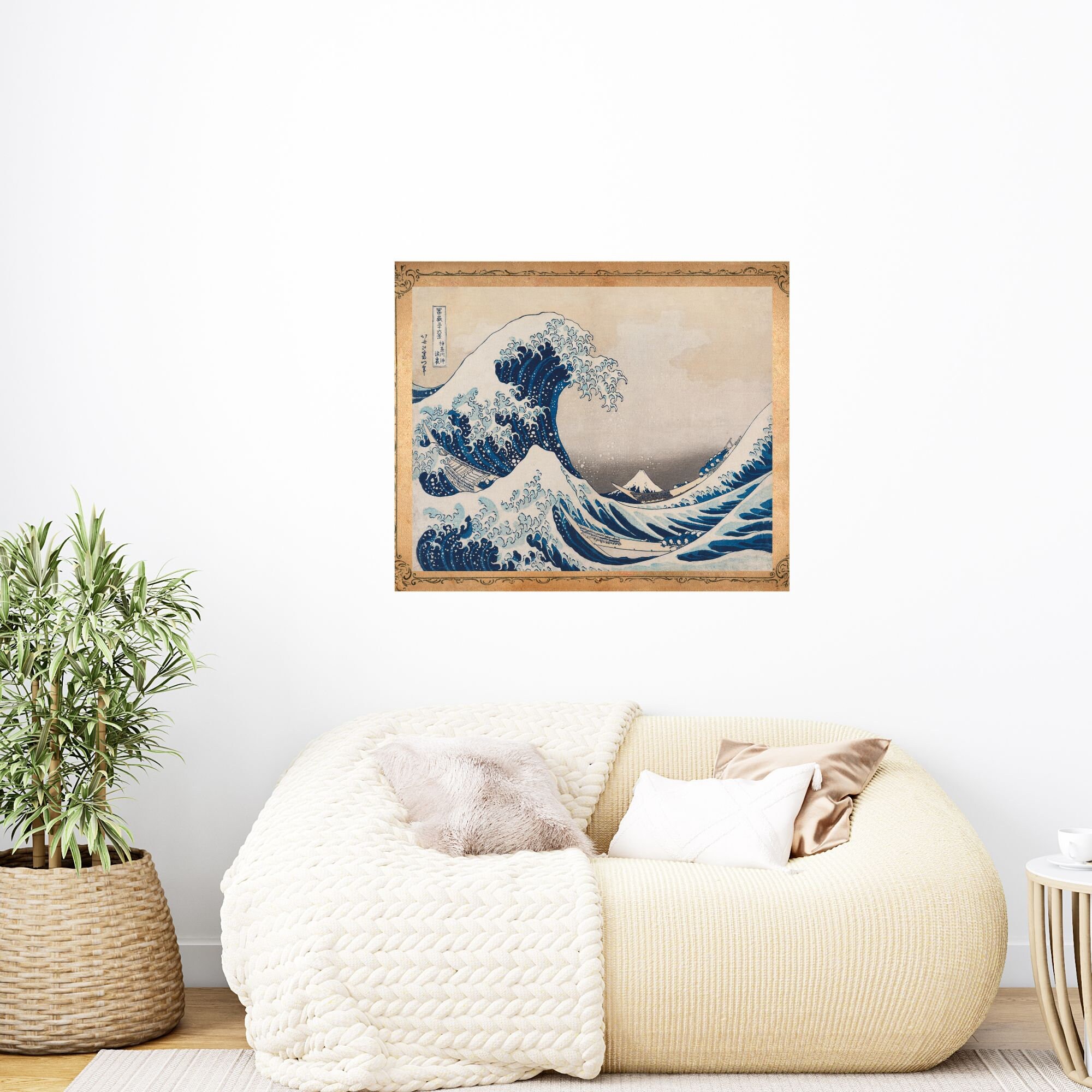 Vintage Japanese Woodcut Print | Hokusai's Under the Wave off Kanagawa ...