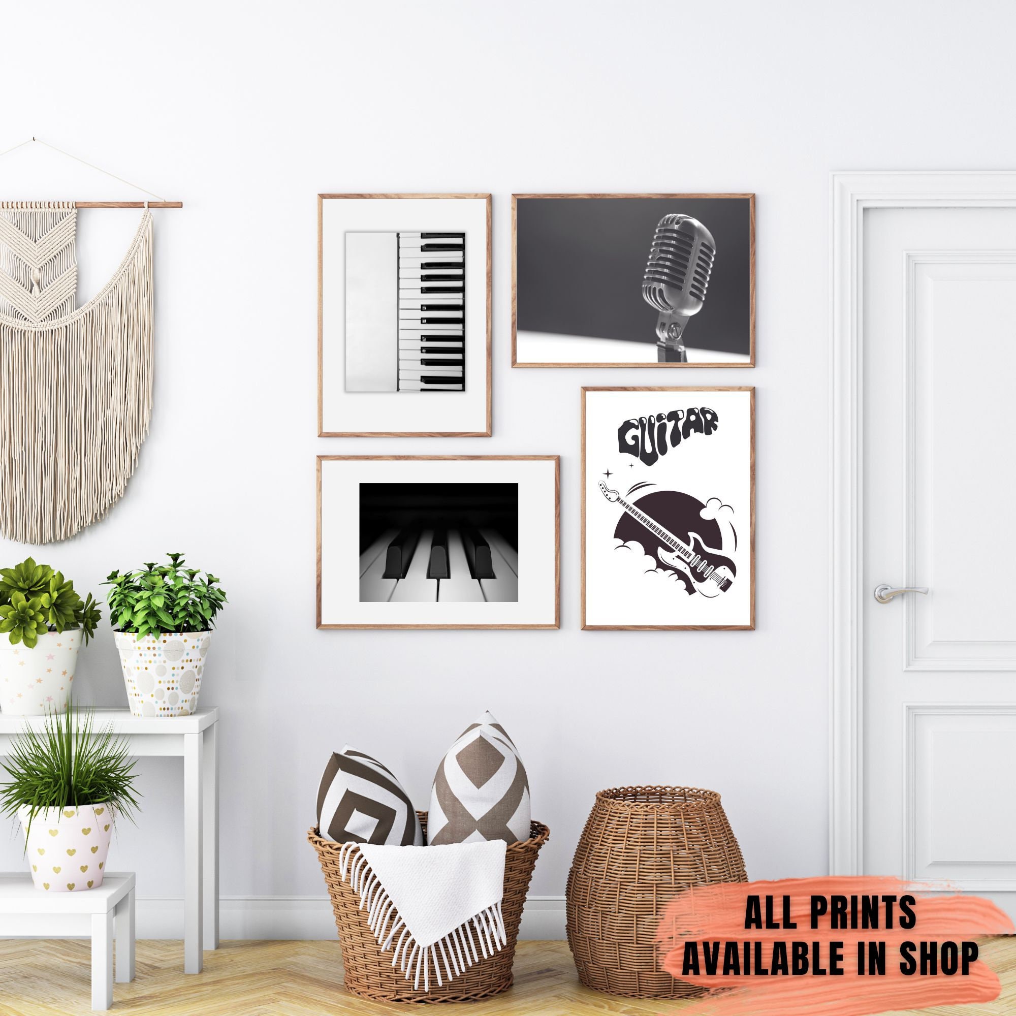 Piano Keys Wall Art, Black and White Art, Piano Keys Photography ...