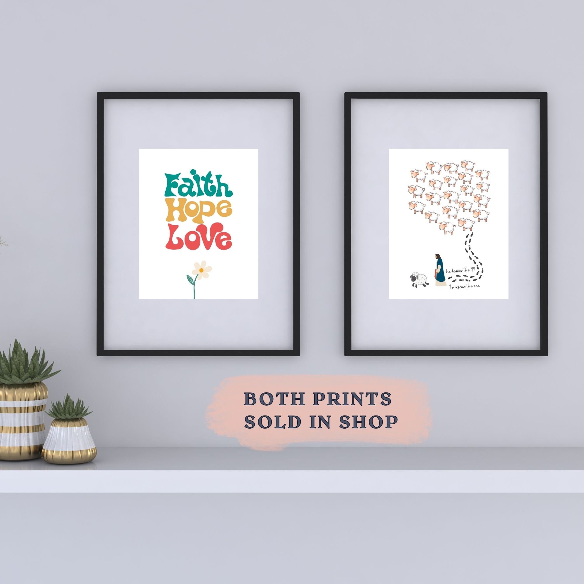 Faith Hope Love Poster Print, Motivational Print, Positive Wall Art ...