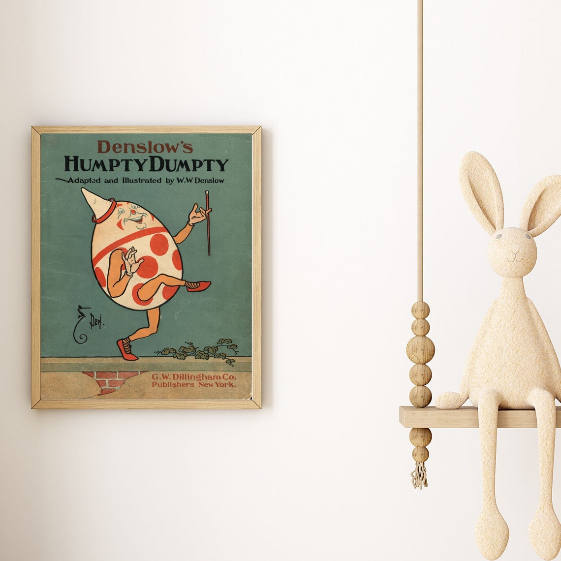 Humpty Dumpty Art Print, Classic Storybook Book Cover Replica ...