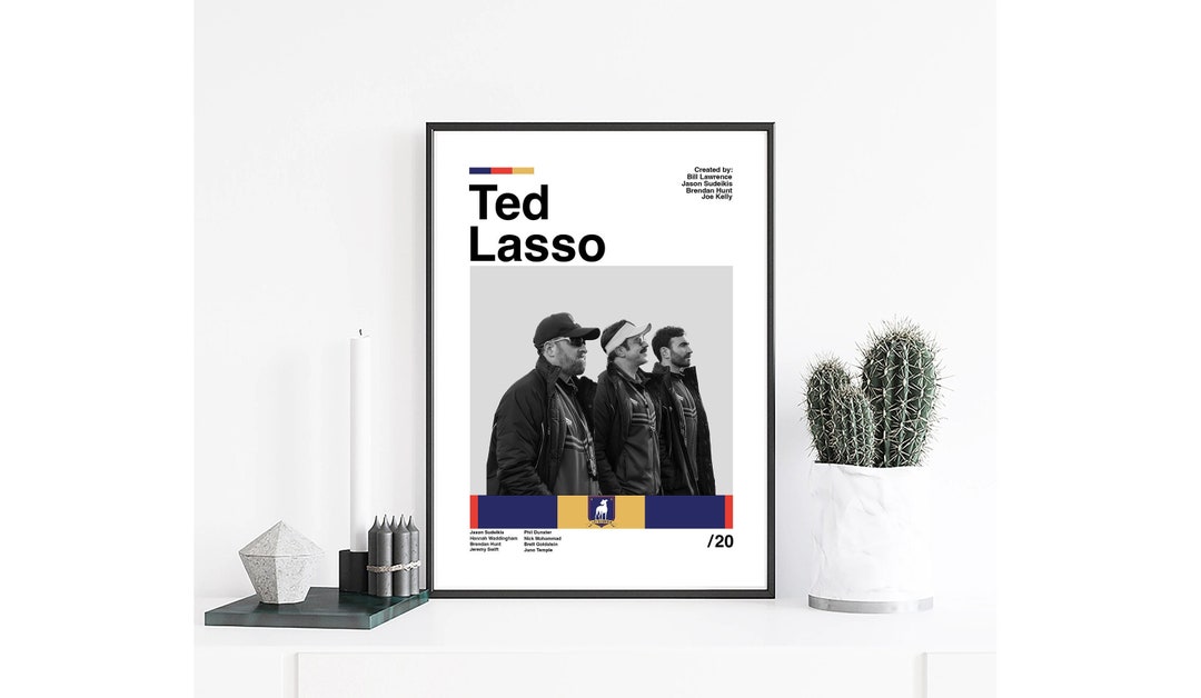Minimalist T Ted Lasso Poster Print Wall Art Modern Etsy