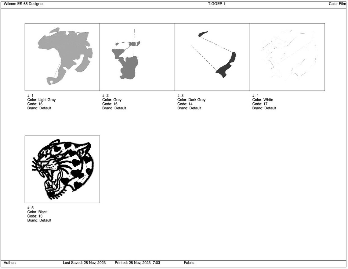 Heart Panther PES Embroidery File // PES and DST File / Traditional ...