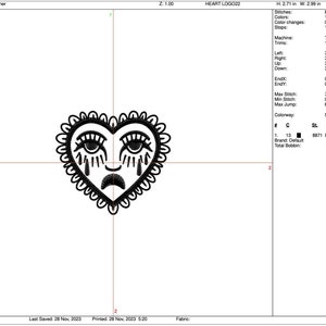 Crying Heart PES Embroidery File // PES File / Traditional Tattoo ...