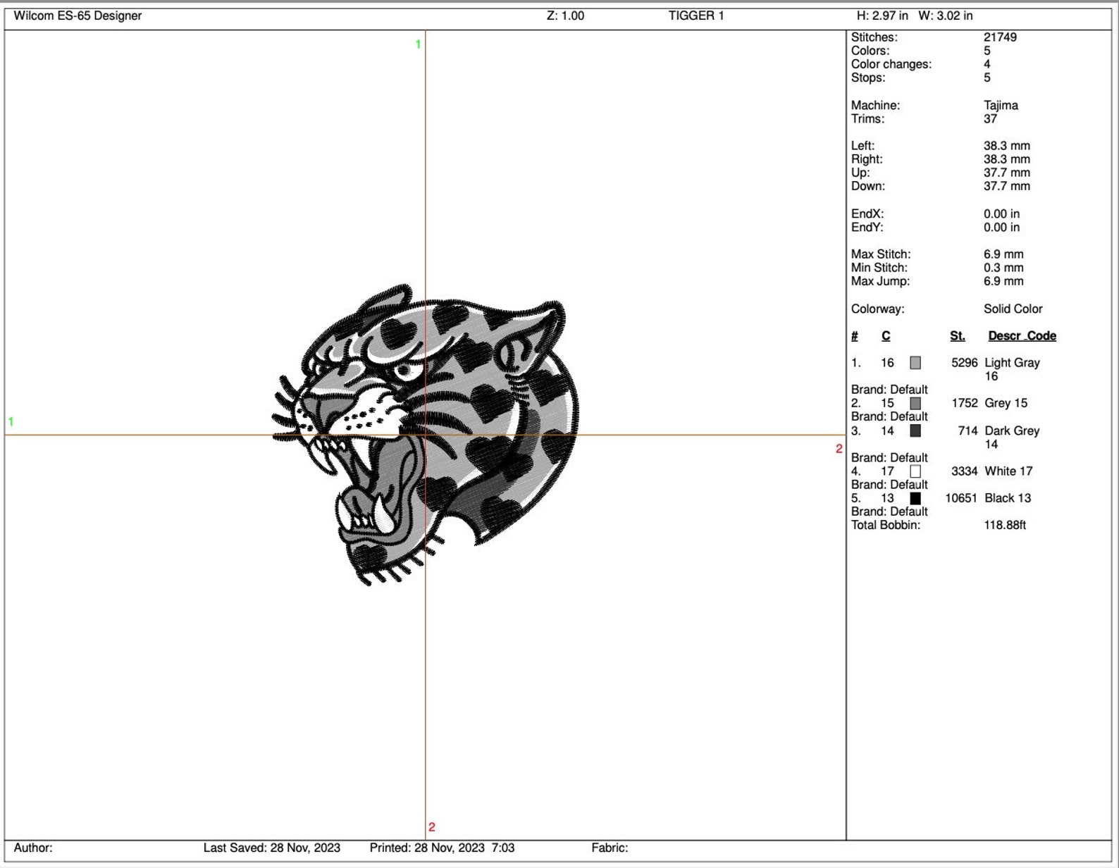 Heart Panther PES Embroidery File // PES and DST File / Traditional ...