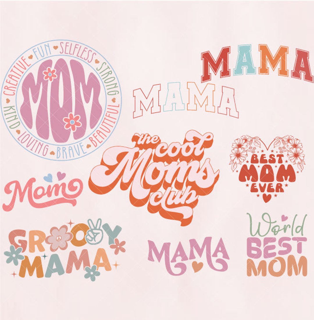 Mama Svg, Retro Mama Svg, Boho Mama Svg, Groovy Svg, Mama Wavy Text Svg ...