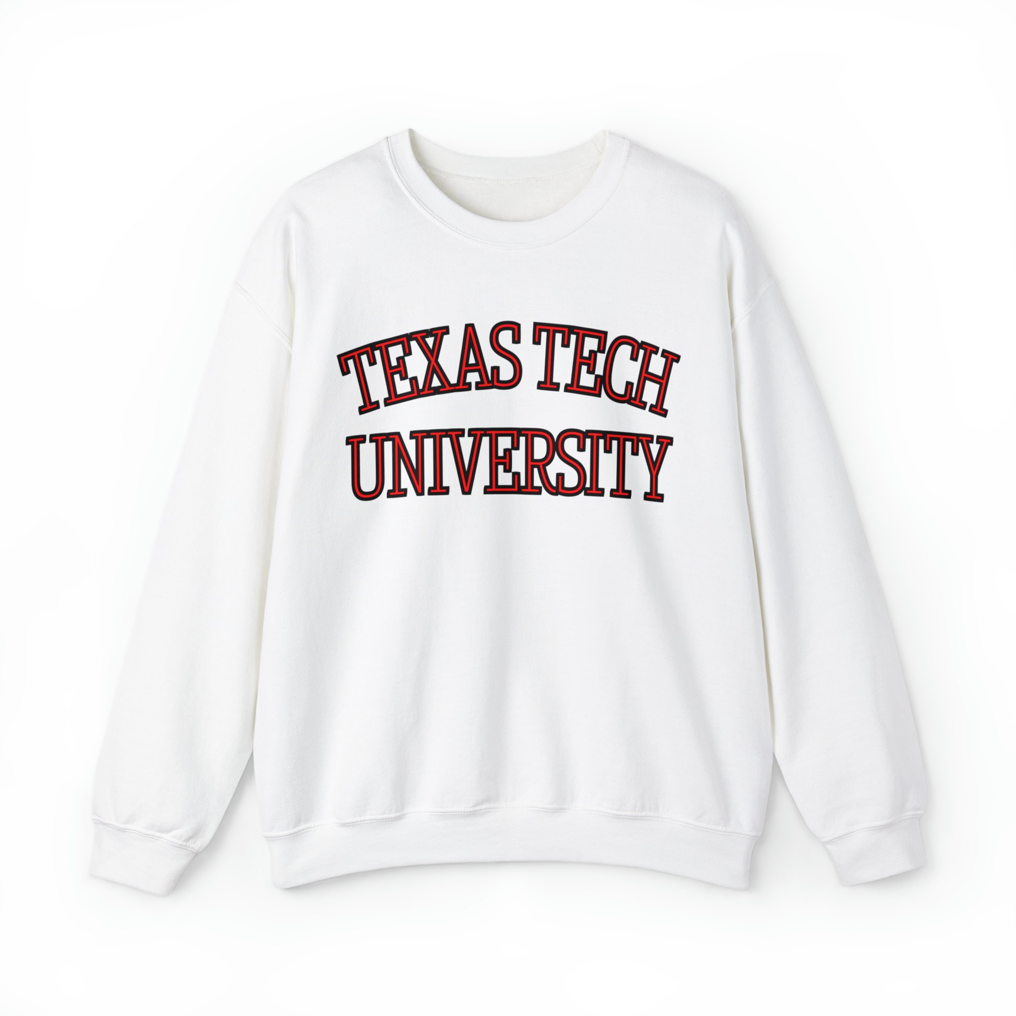 Crewneck Sweatshirt / Texas Tech University Comfy Pullover / Red ...