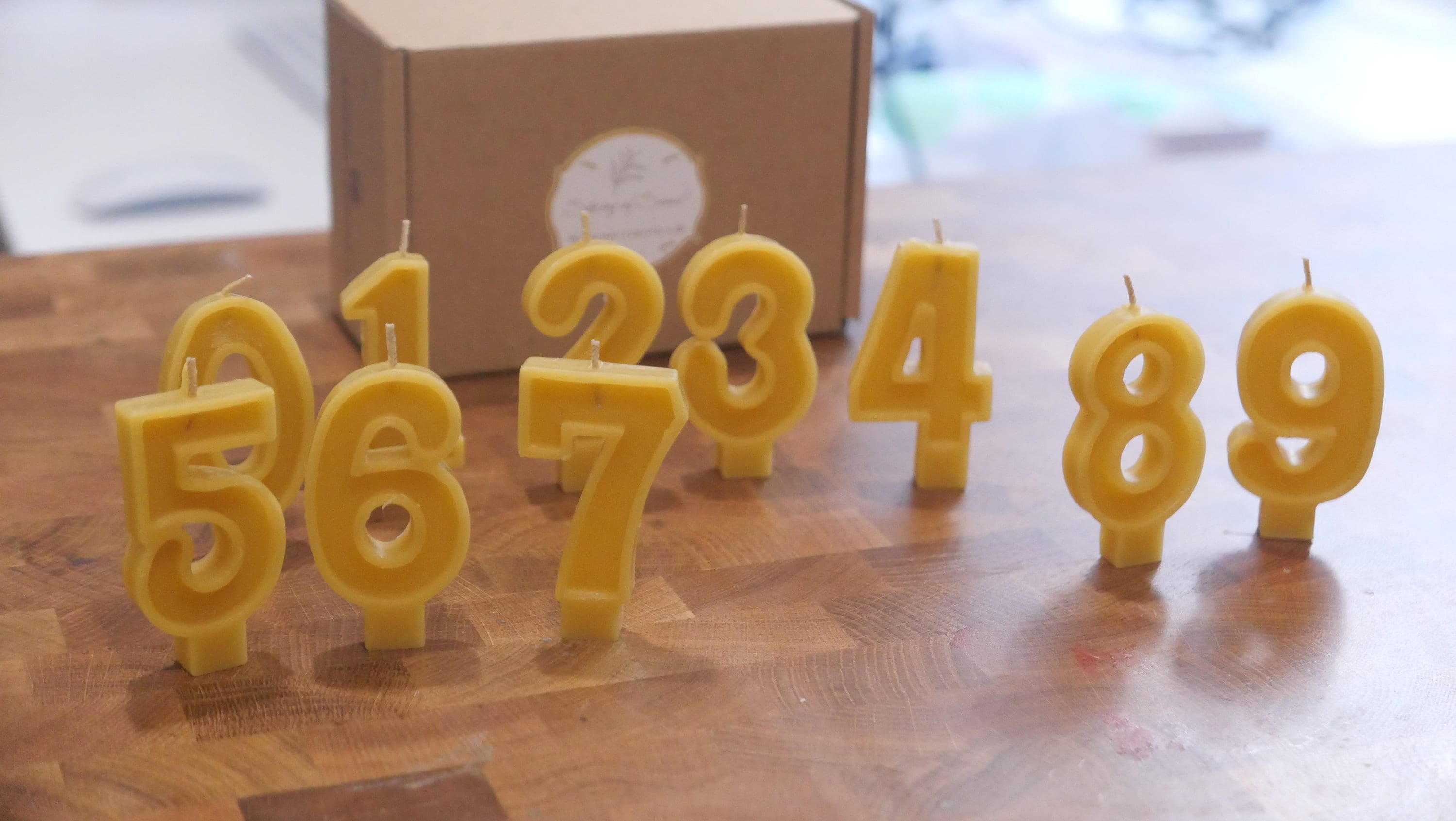 Pure Beeswax Number Birthday Candles Veronica Studio Stick No Color ...