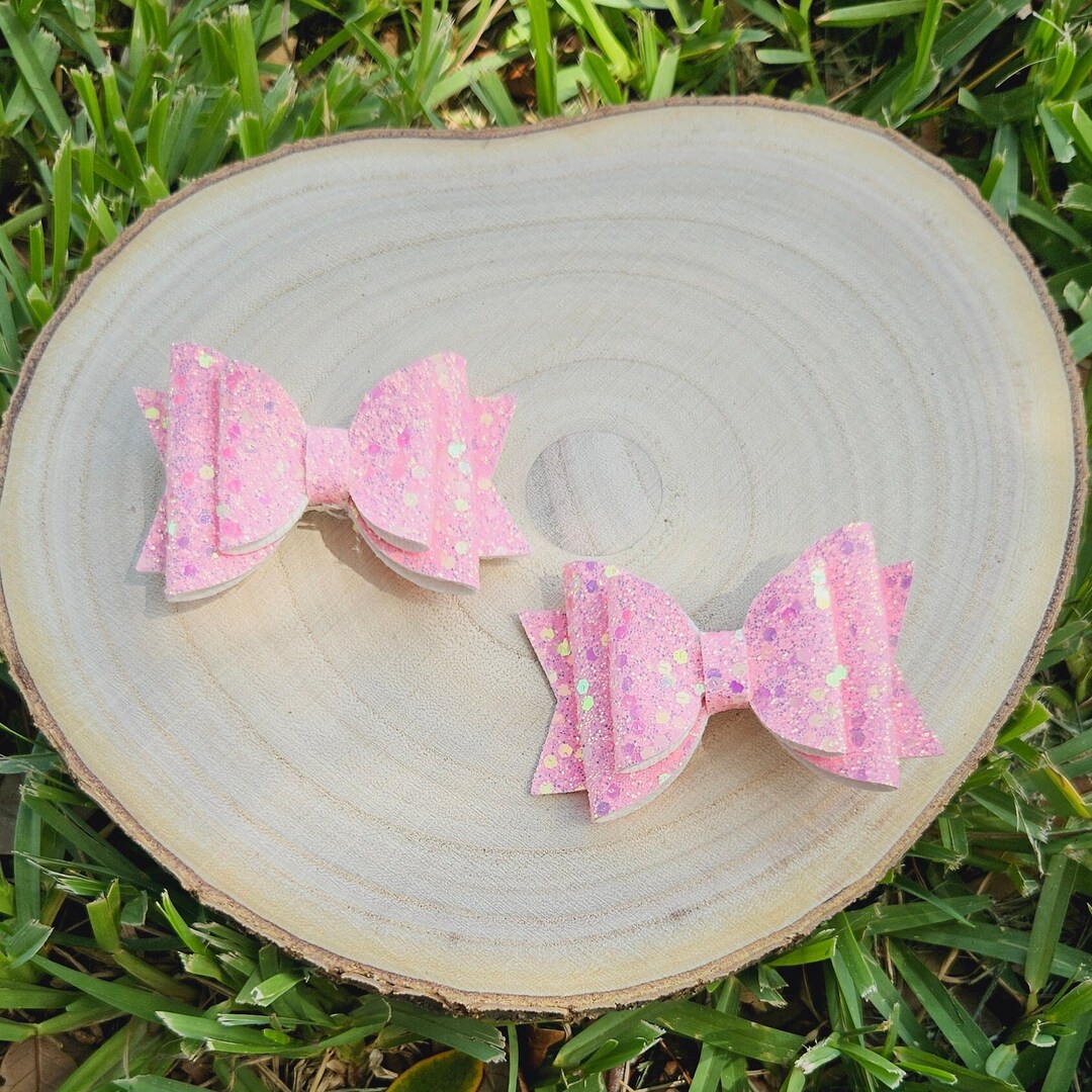 Pastel Pink Hairbow Set,bow, Hair Accessory, Girls Bows, Handmade 3inch ...