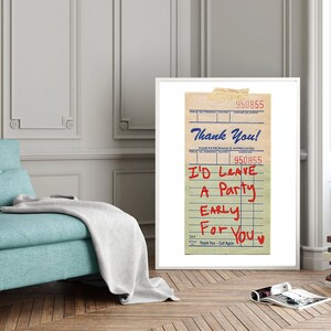 Guest Check Poster Trendy Retro Wall Art Guest Check Print - Etsy