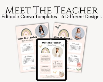 Editable Meet the Teacher Template Teacher Letter Canva - Etsy