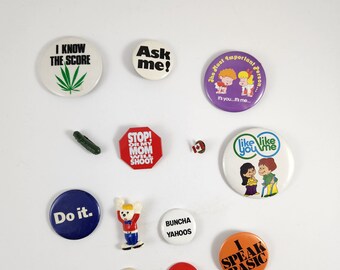 Assorted Pinback Buttons - Etsy