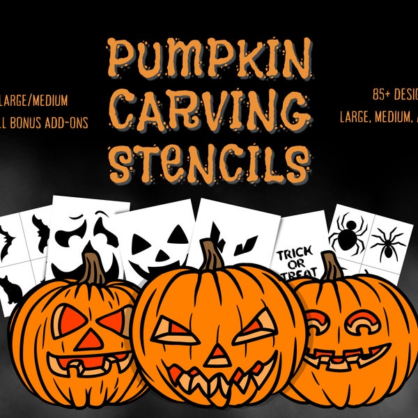 Pumpkin Carving Stencil - Etsy