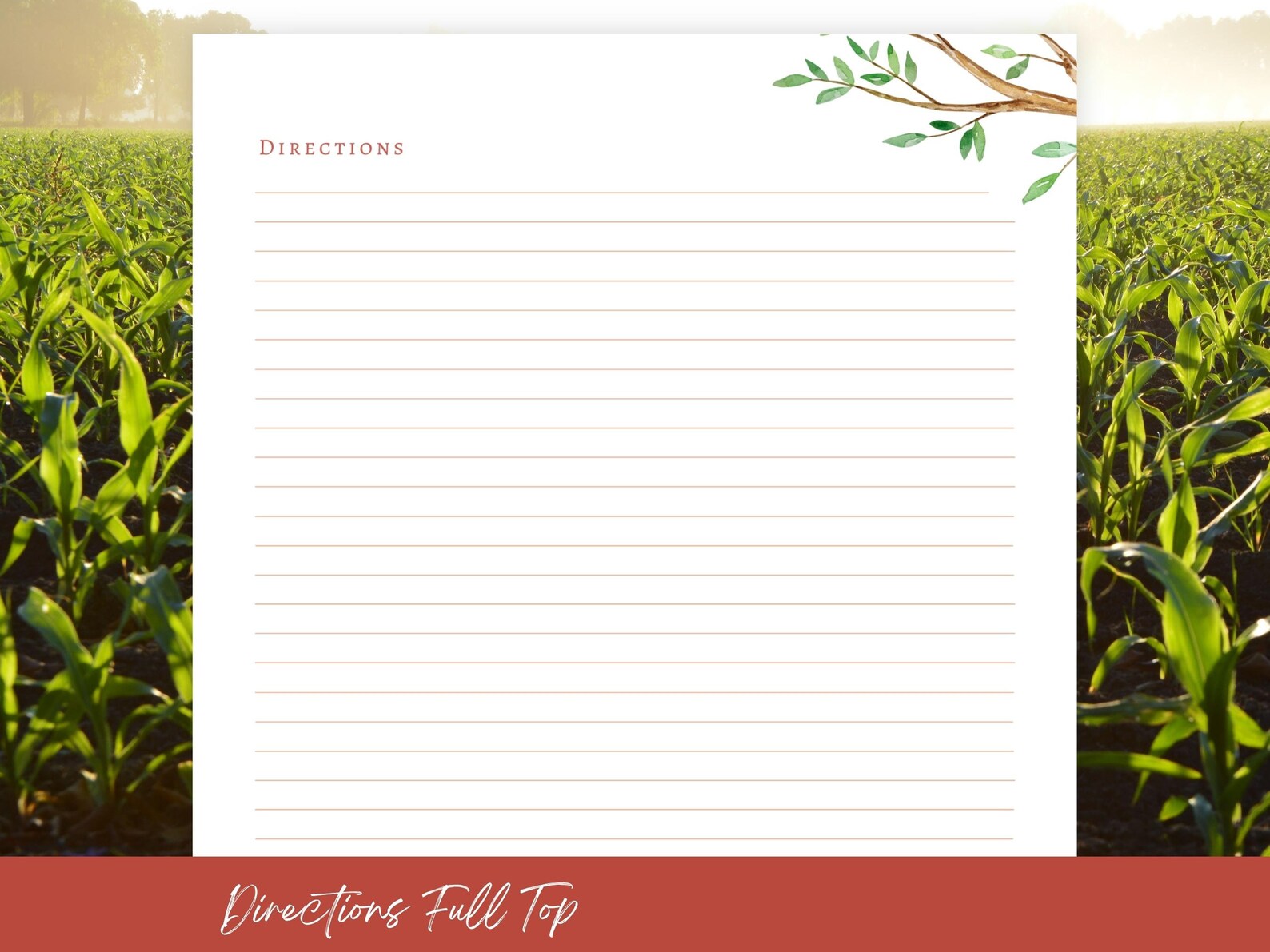 Printable Farm Recipe Pages Cookbook Binder Pages Recipe - Etsy