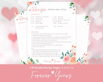 Printable Patriotic Recipe Pages | Custom Cookbook | Recipe Card Full ...