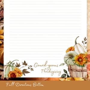Printable Thanksgiving Recipe Pages | Fall | Custom Cookbook | Recipe ...