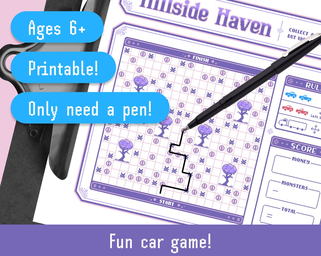 Kids Roadtrip Game, Print and Play Game, Travel Activity, Printable ...