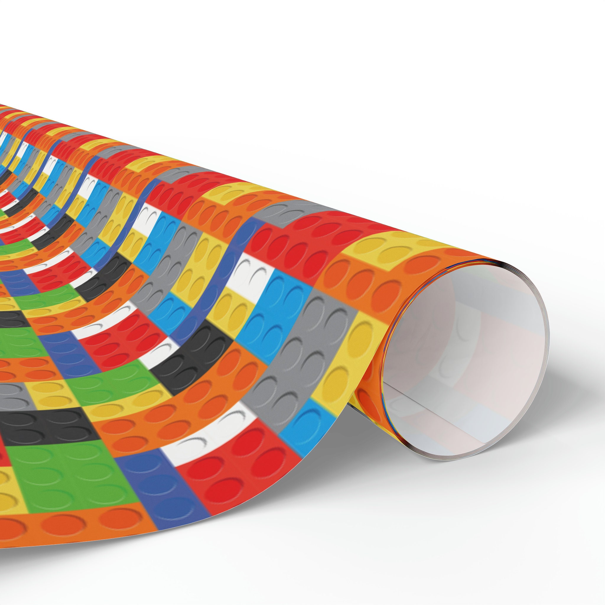 Building Blocks-themed Wrapping Paper Playful Bricks Design for ...
