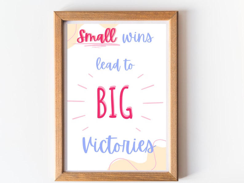 Small Wins Lead to Big Victories Poster Classroom - Etsy