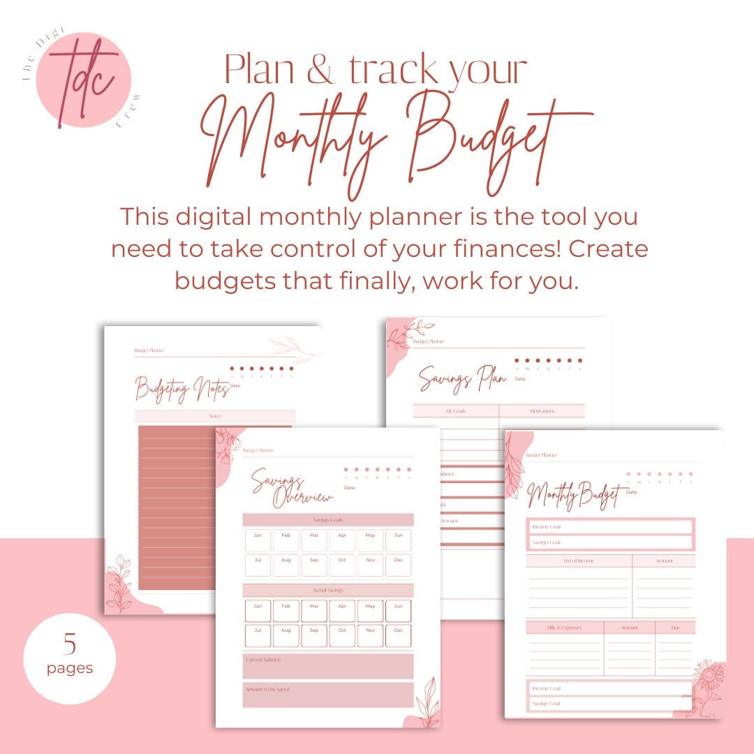Digital Budget Planner, Digital Planner, Expenses Digital Planner ...