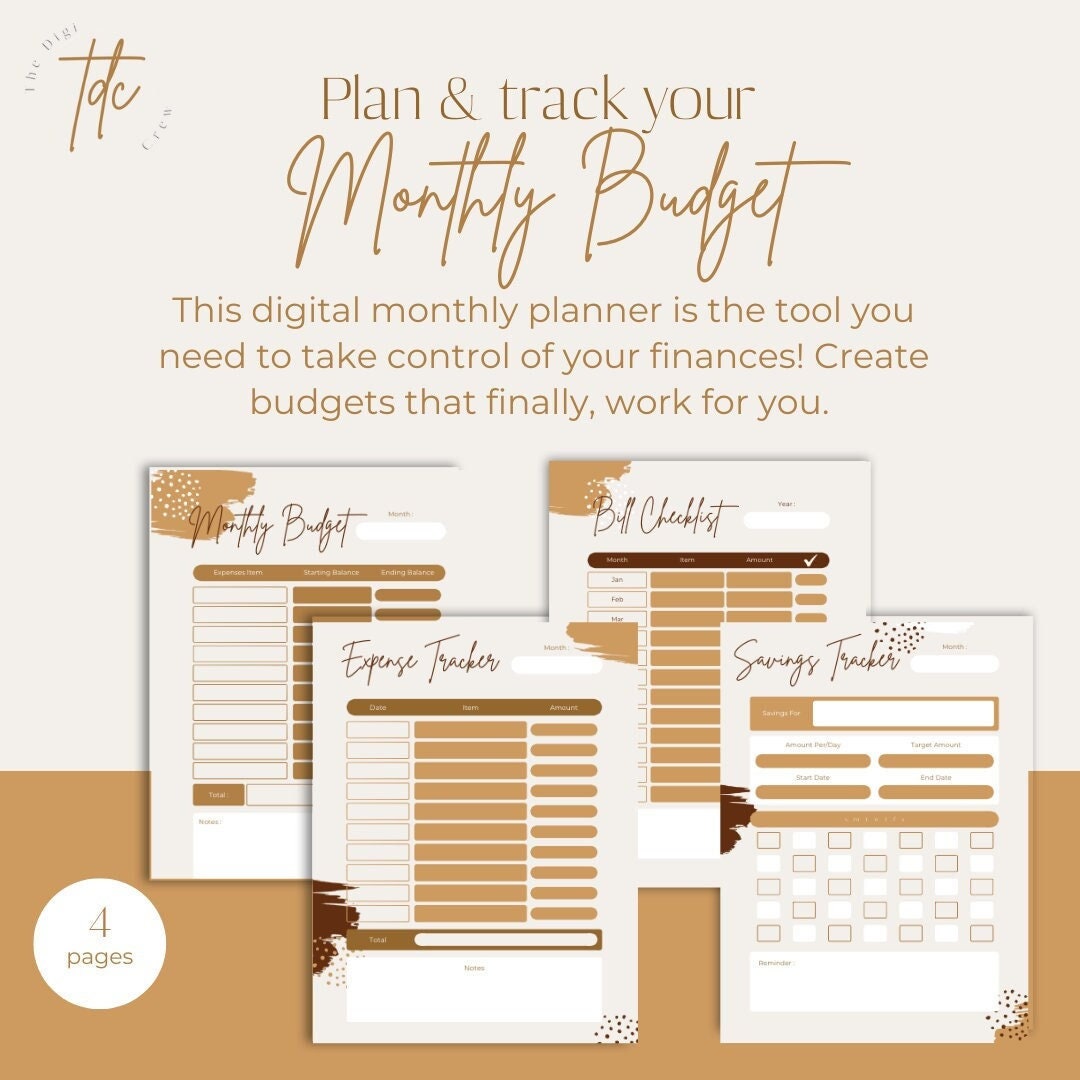 Digital Budget Planner, Digital Planner, Expenses Digital Planner ...