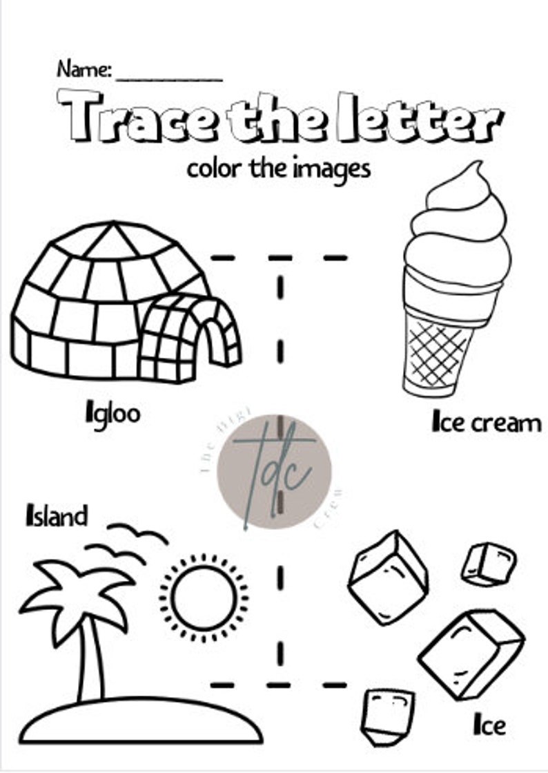 A to Z Tracing Sheet, Handwriting Practice, Kid's Coloring Page, Trace ...