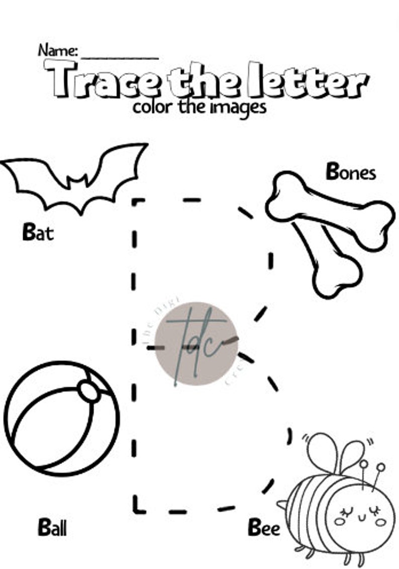 A to Z Tracing Sheet, Handwriting Practice, Kid's Coloring Page, Trace ...