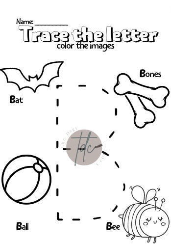 A to Z Tracing Sheet, Handwriting Practice, Kid's Coloring Page, Trace ...