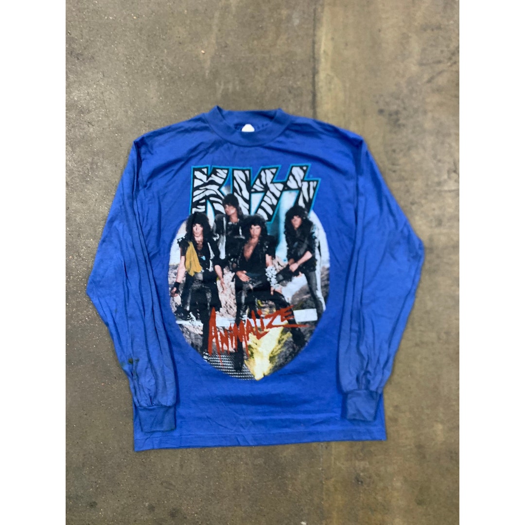 Vintage 1980s Kiss Animalize Tour Longsleeve - Etsy
